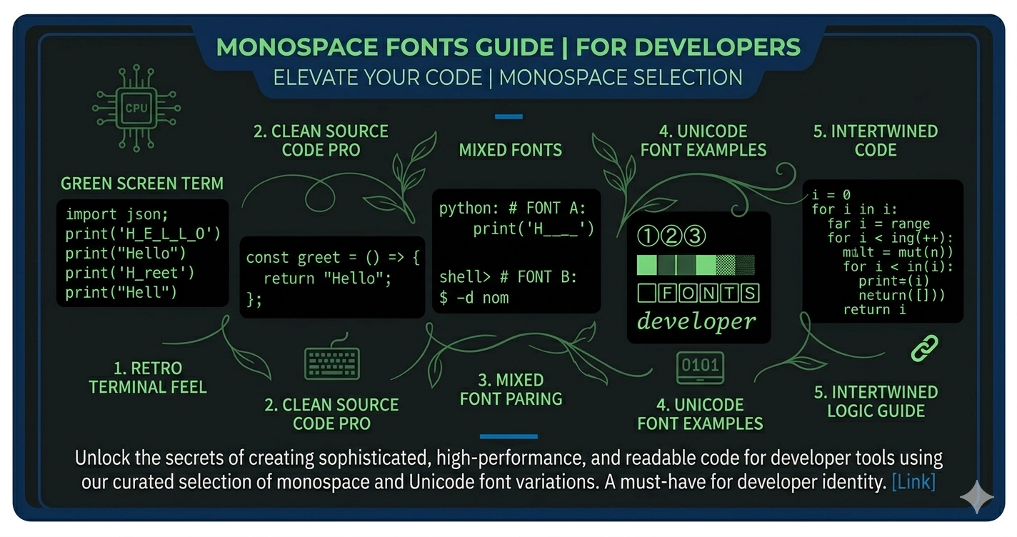 Monospace Fonts for Developers — Coding Fonts Guide